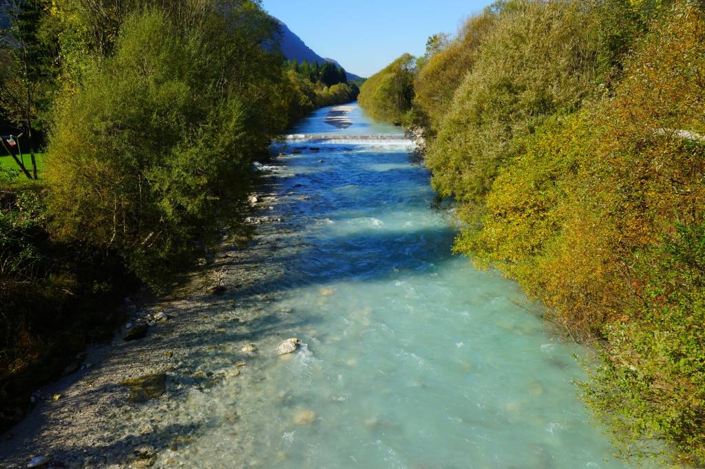 The river Sava Dolinka (from the bridge in Podkoren to the pebble ...