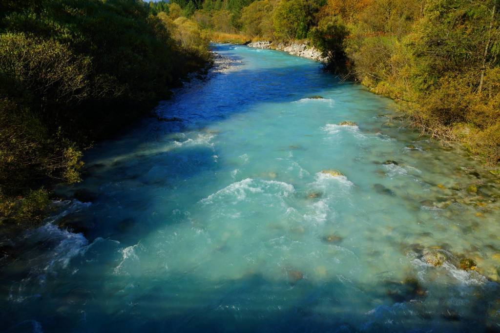 The river Sava Dolinka (from the bridge in Podkoren to the pebble ...